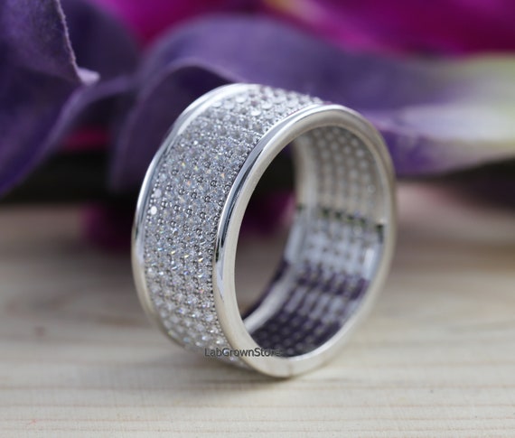Men's Wedding Band Men's Moissanite Diamond - Etsy