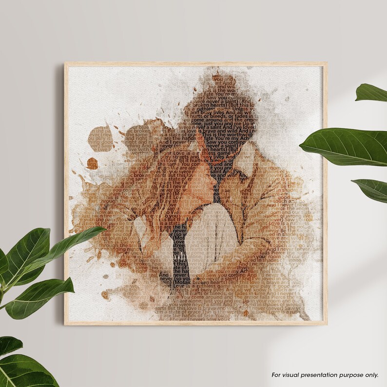 Custom Word Art. Custom Painting From Photo. Printable Word - Etsy