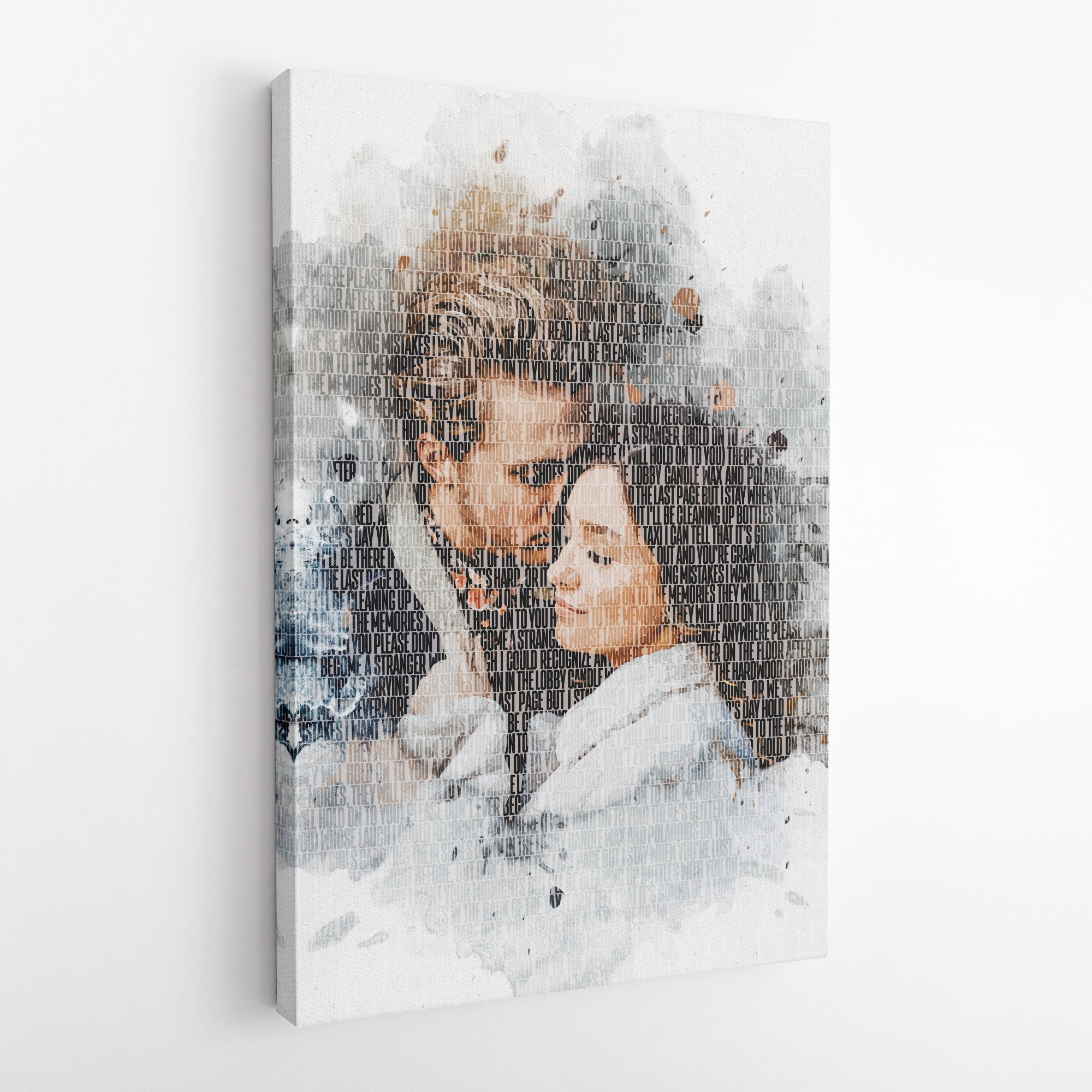 Watercolor Painting Word Art. Custom Word Art Canvas Wall | Etsy