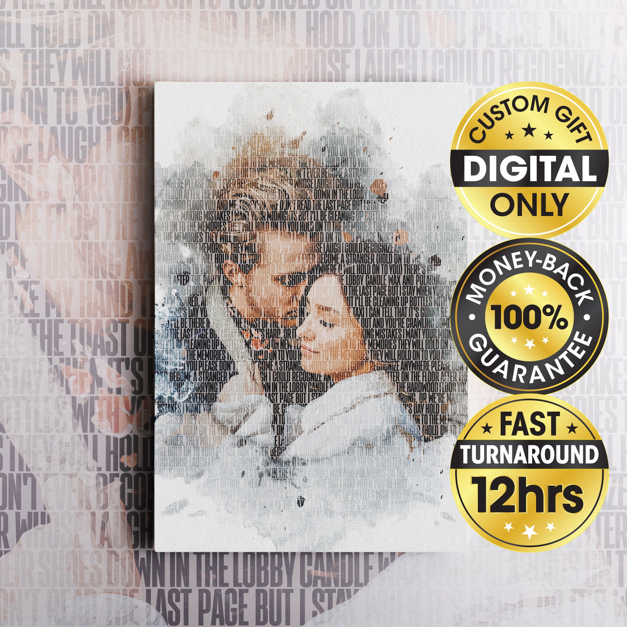 Custom Word Art. Custom Painting From Photo. Printable Word - Etsy