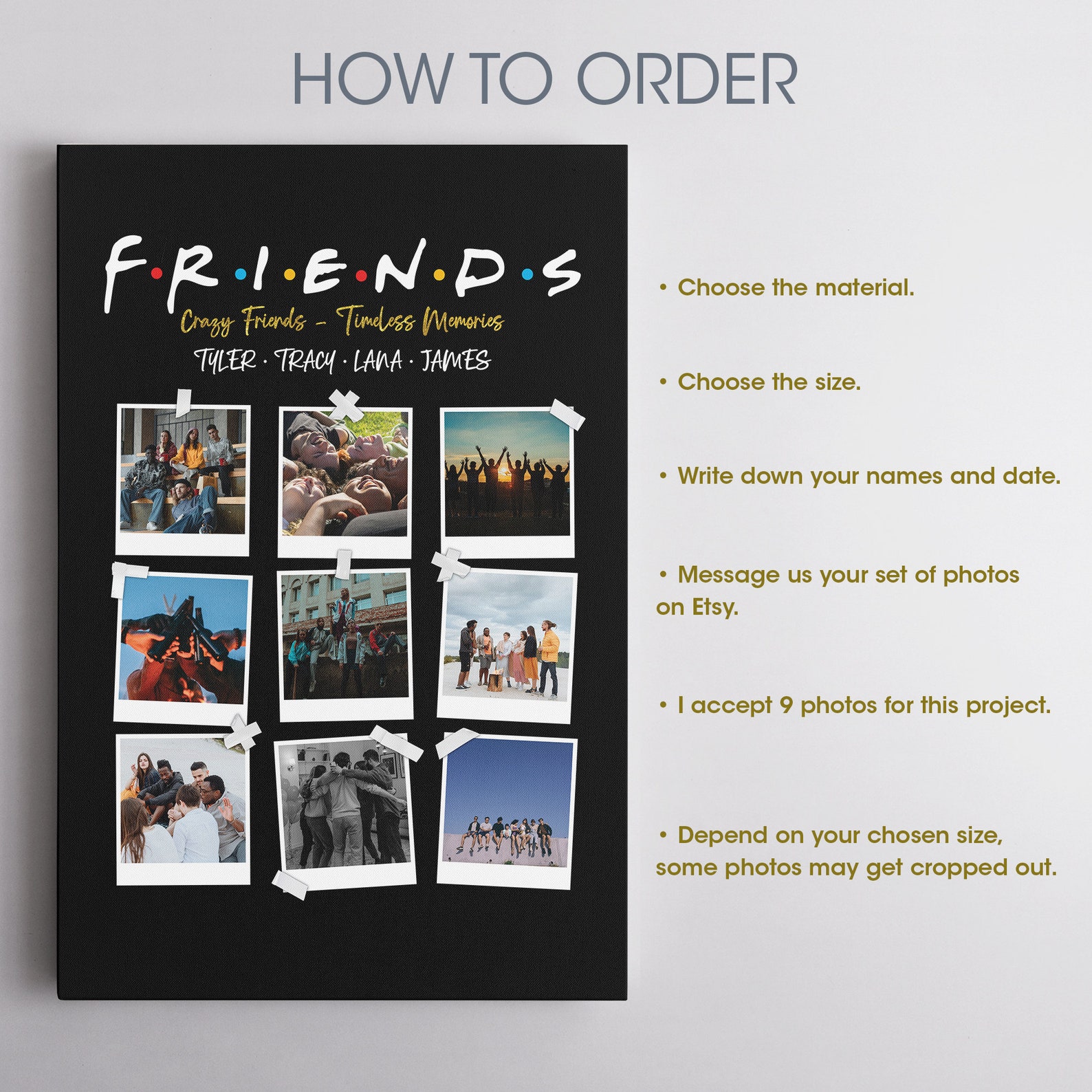 Best Friend Gifts, Best Friends Photo Collage, Personalized Best Friend ...