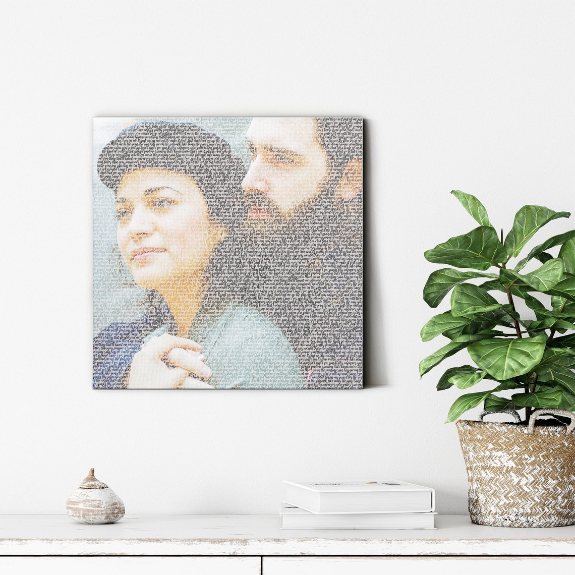 Custom Word Art Canvas Wall Decor. Picture Made by Text. - Etsy