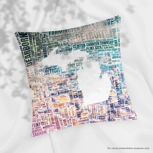 Map of Michigan Word Art. State of Michigan. Detroit Poster. Printable ...