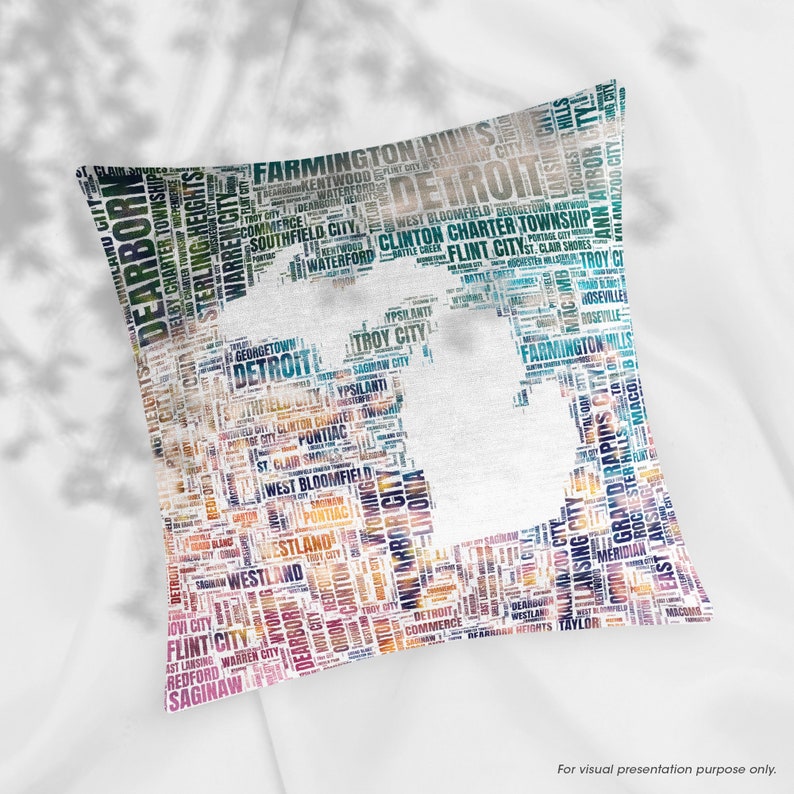 Map of Michigan Word Art. State of Michigan. Detroit Poster. Printable ...