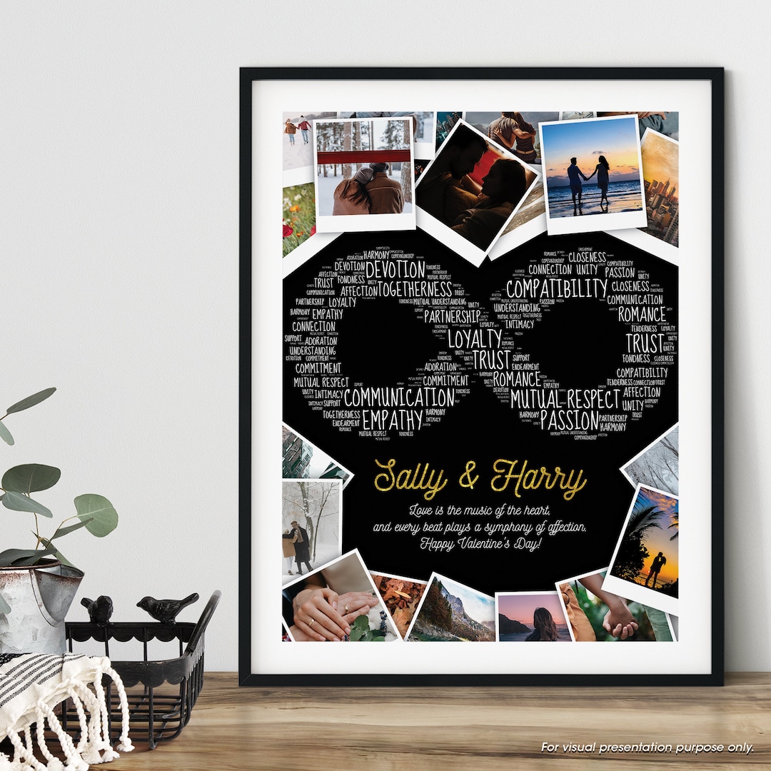 Personalized Infinity Word Art, Valentine's Day Gift for Boyfriend ...