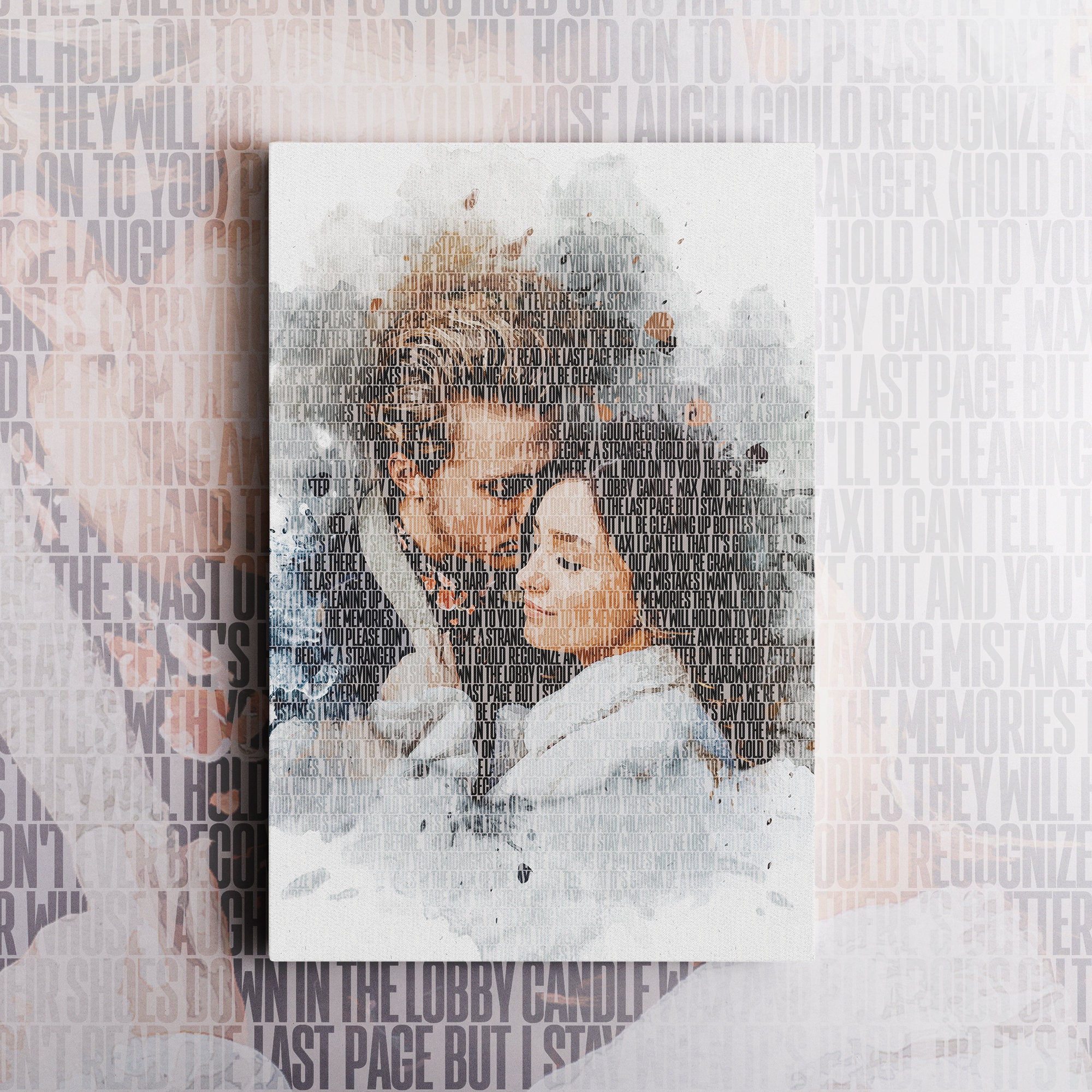 Watercolor Painting Word Art. Custom Word Art Canvas Wall | Etsy