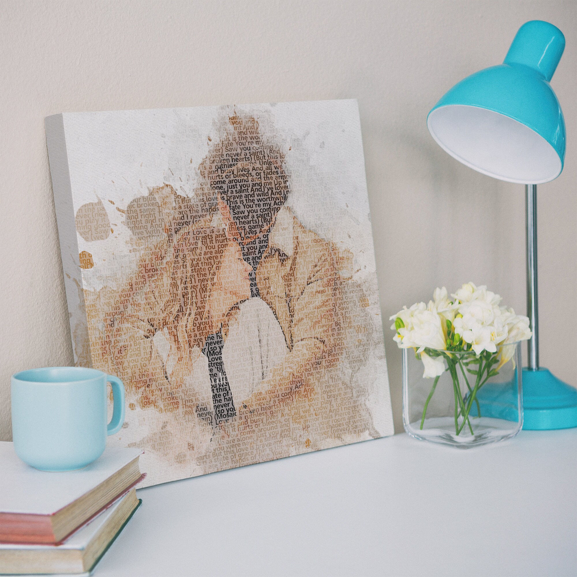 Watercolor Painting Word Art. Custom Word Art Canvas Wall | Etsy