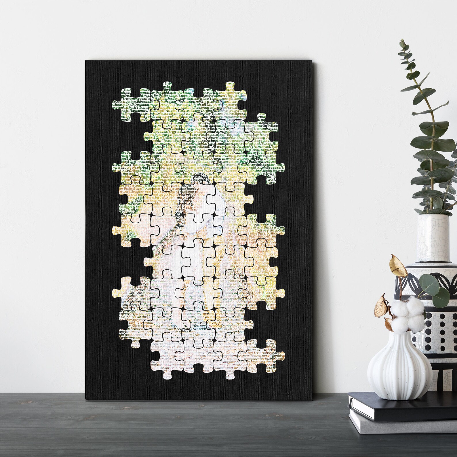 Custom Word Art Canvas Wall Decor Jigsaw Puzzle. Picture Made - Etsy
