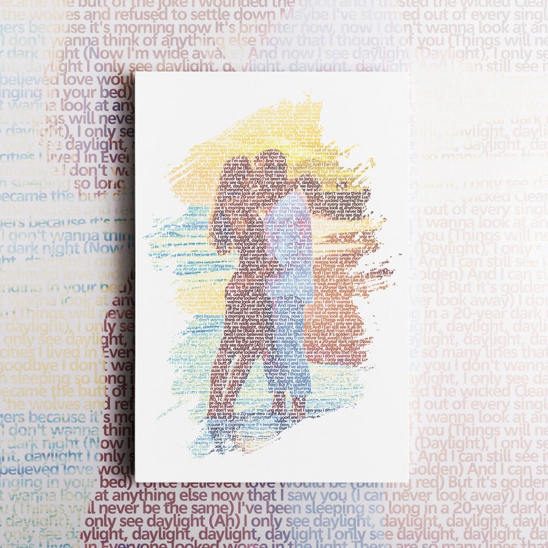 Custom Word Art Canvas Wall Decor Brush Stroke. Picture Made - Etsy