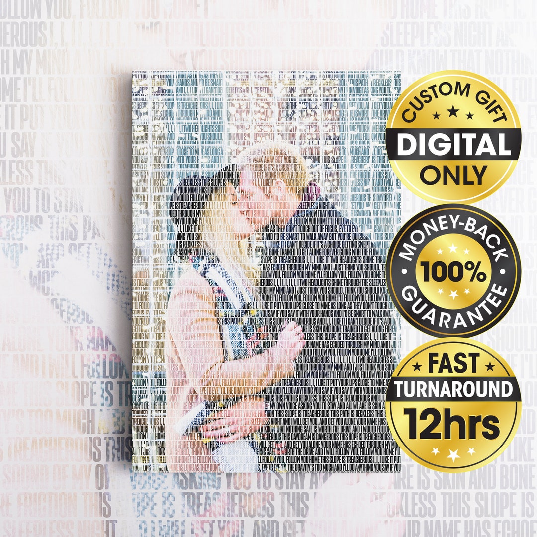 Custom Word Art Gift Ideas. Picture Made by Text. Printable Graphic Art ...