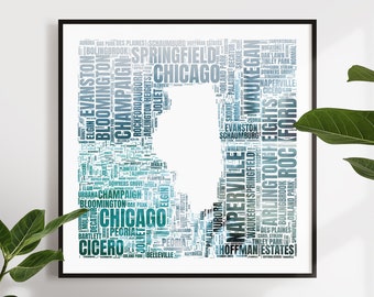 Chicago Word Art - Etsy