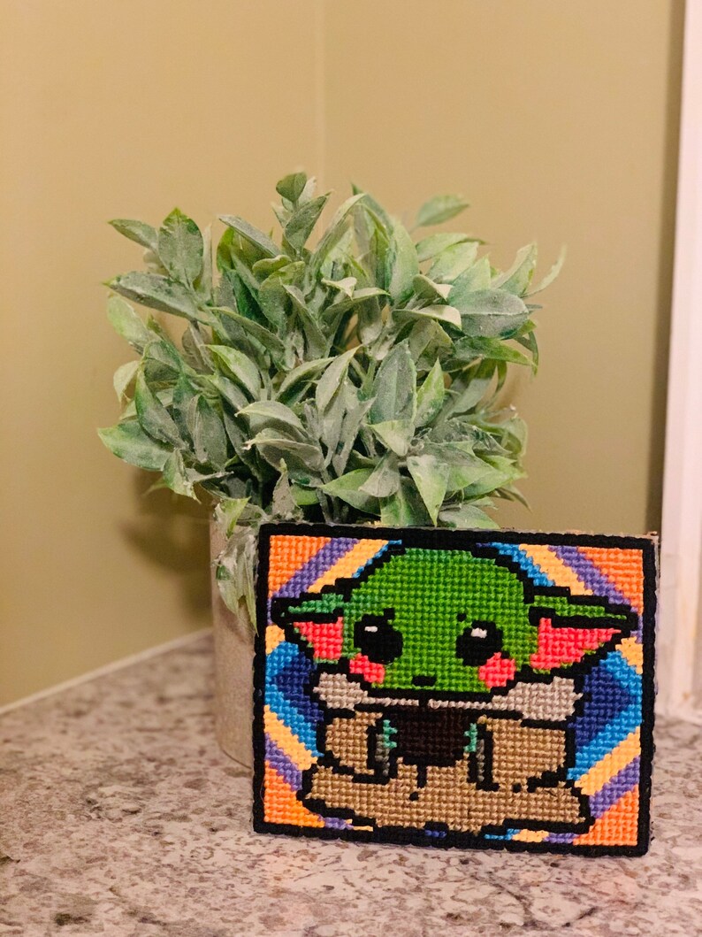 Baby Yoda Cross Stitch Decor - Etsy