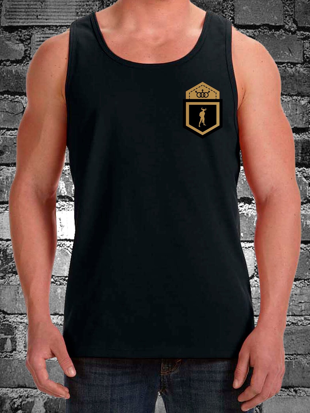 HANKY CODES Left / Gay Fetish Black Tank Top With Fake Pocket Design on ...
