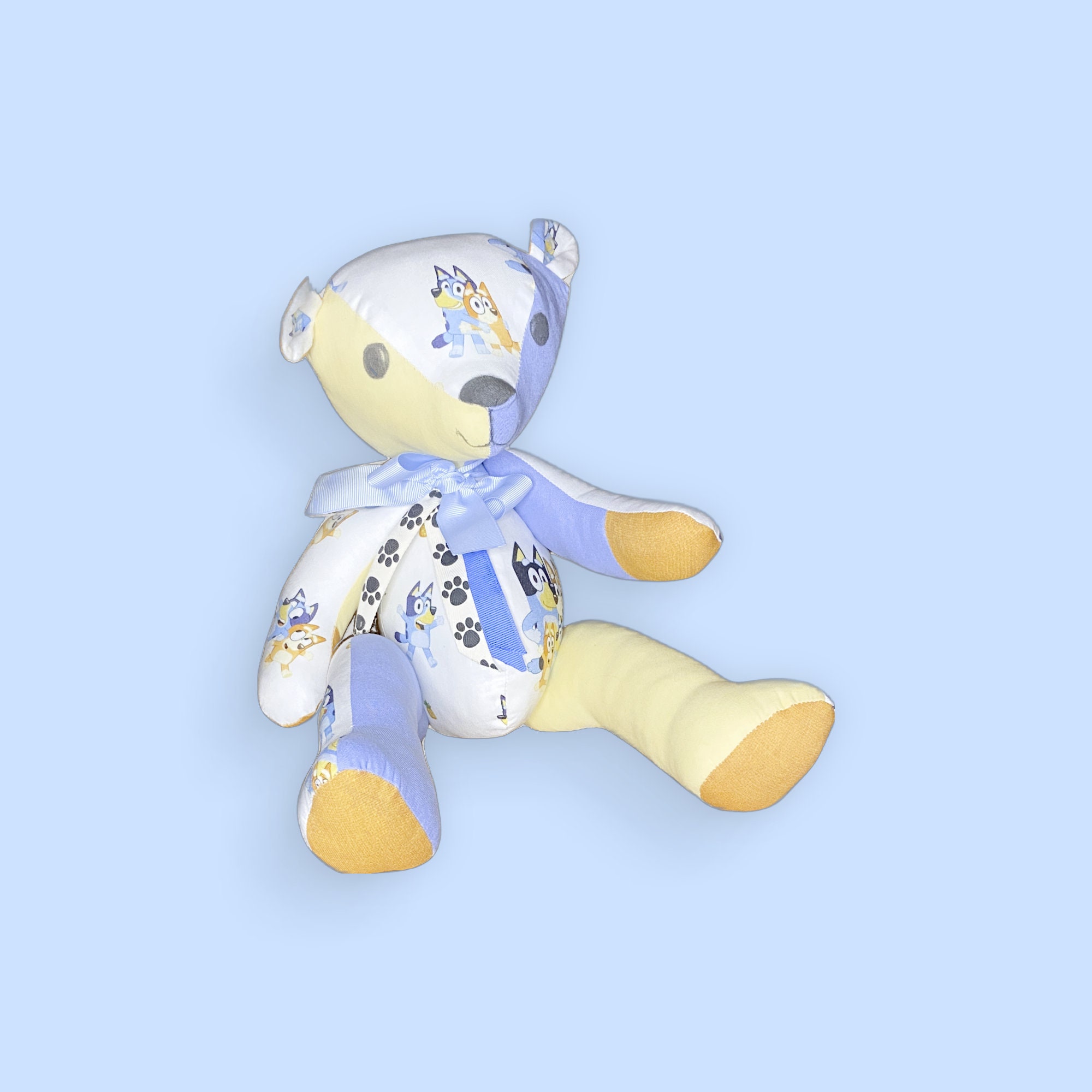 Bluey Bear Plush Bluey-pattern Bear - Etsy