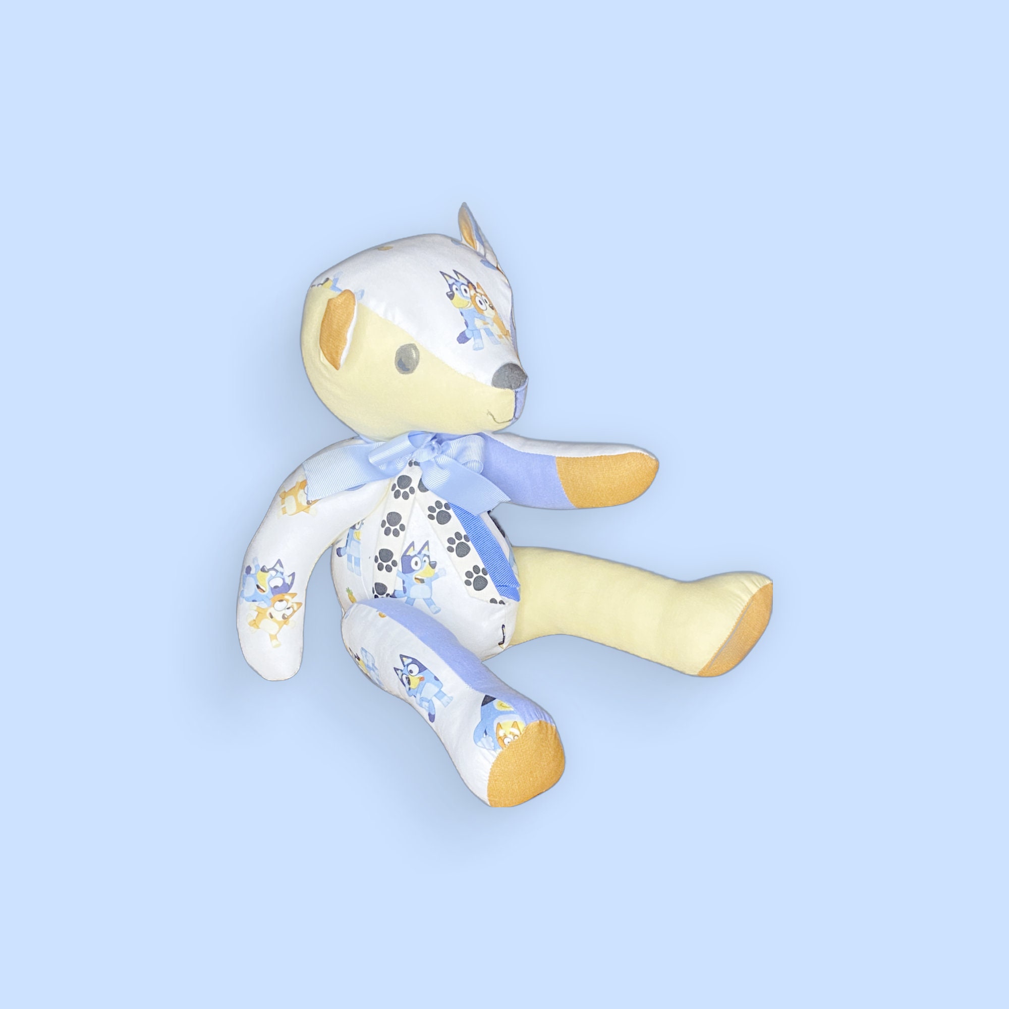 Bluey Bear Plush Bluey-pattern Bear - Etsy