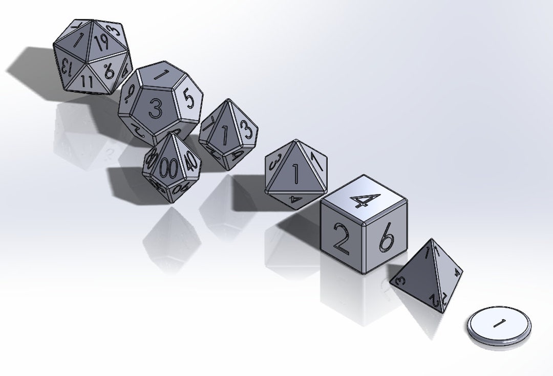 Numbered DND Digital STL Models, Sharp and Rounded Corners - Etsy
