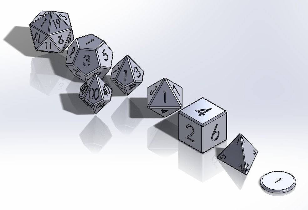 Numbered DND Digital STL Models, Sharp and Rounded Corners - Etsy