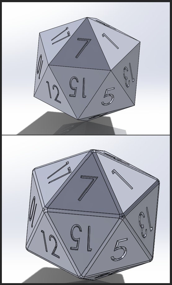 Numbered DND Digital STL Models, Sharp and Rounded Corners - Etsy