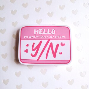 Y/N Name Tag : Vinyl Sticker - Etsy