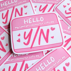 Y/N Name Tag : Vinyl Sticker - Etsy