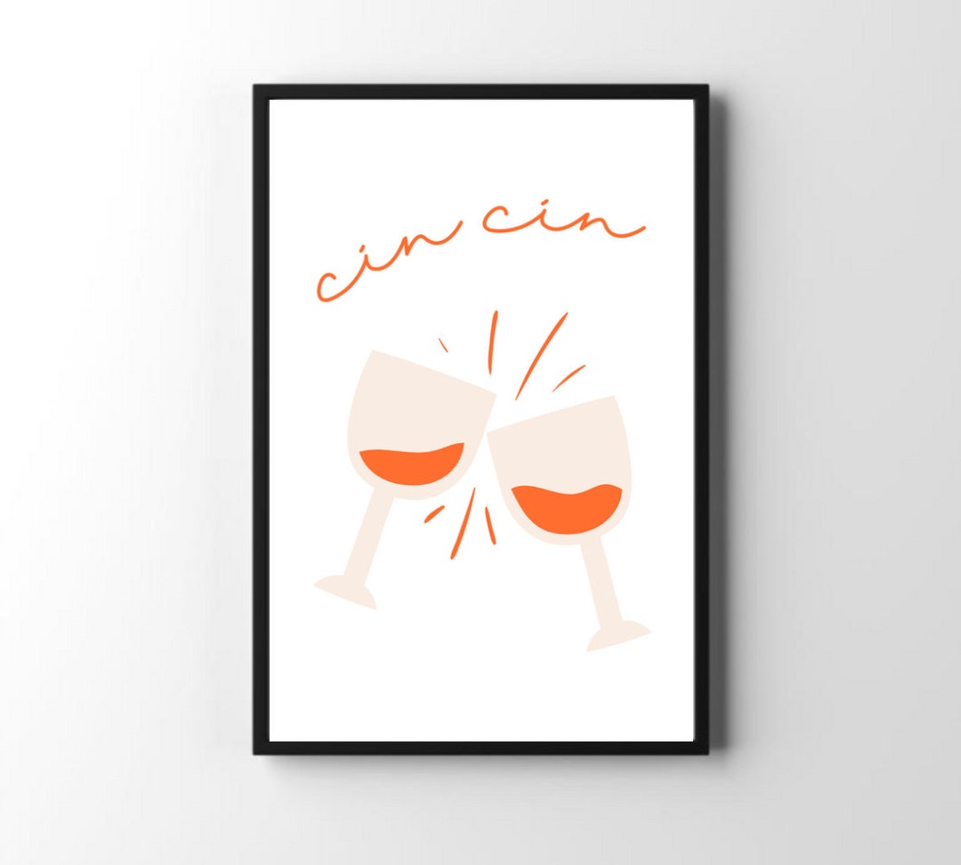 Aperol Spritz Poster | Cin Cin |italian Print | Digital Download ...