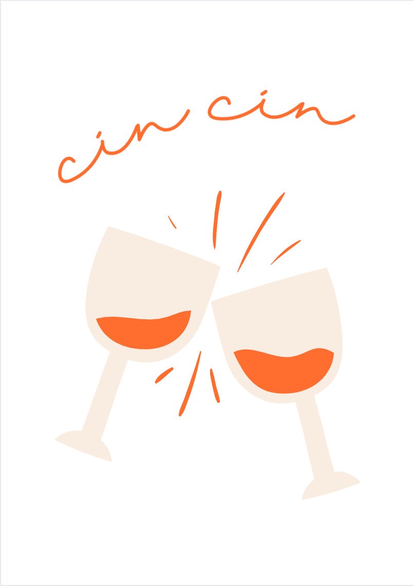 Aperol Spritz Poster | Cin Cin |italian Print | Digital Download ...