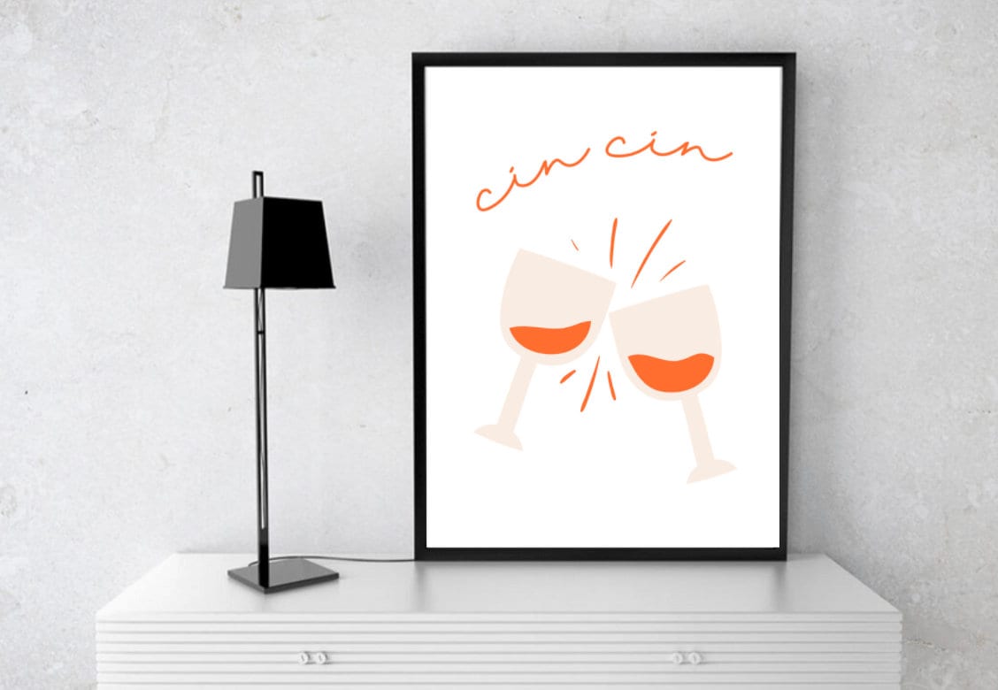 Aperol Spritz Poster | Cin Cin |italian Print | Digital Download ...
