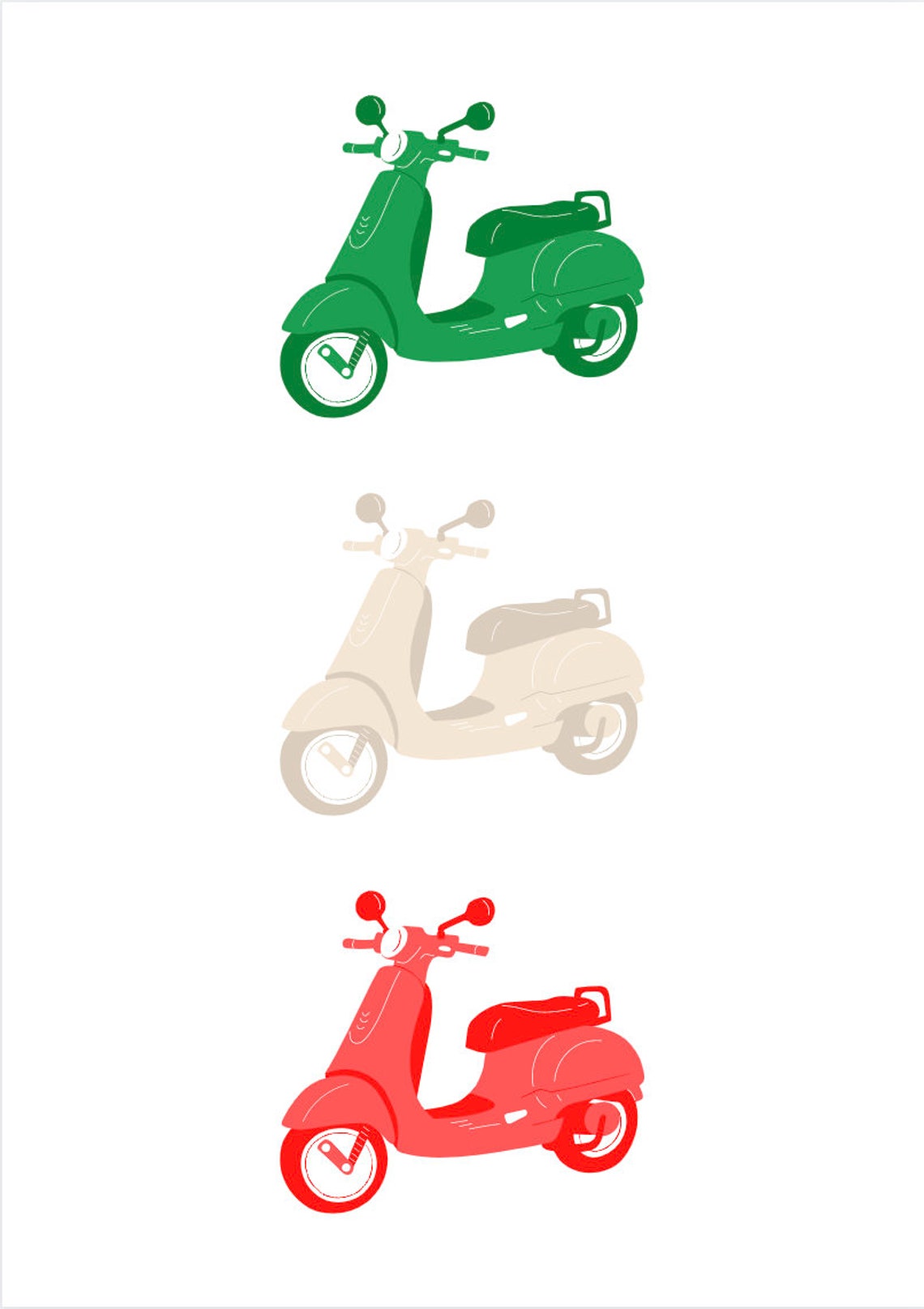 Vespa | Italian Print Digital Download | Scooters | Vespe | Ready to ...