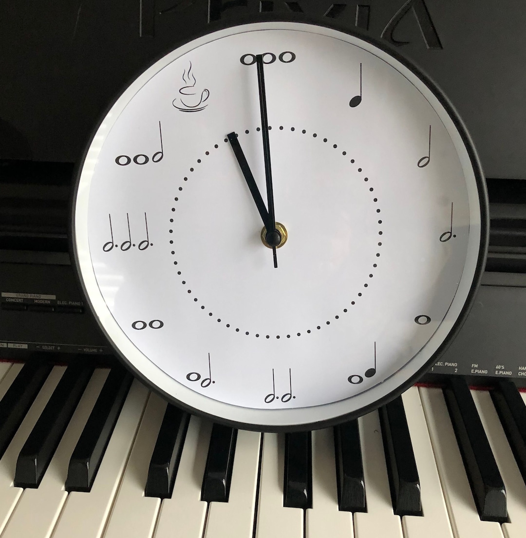Music Note Clock Face. Print and Cut for Use With Silhouette Cameo. SVG ...
