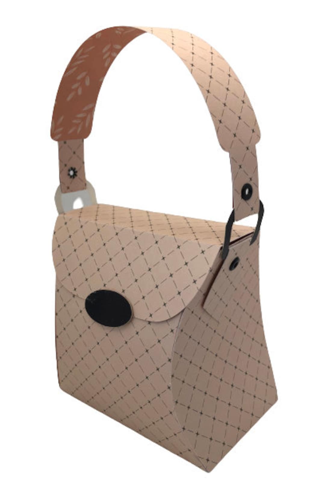 Elegant Paper Handbag With Rounded Sides. Cut Files Are in SVG Format ...