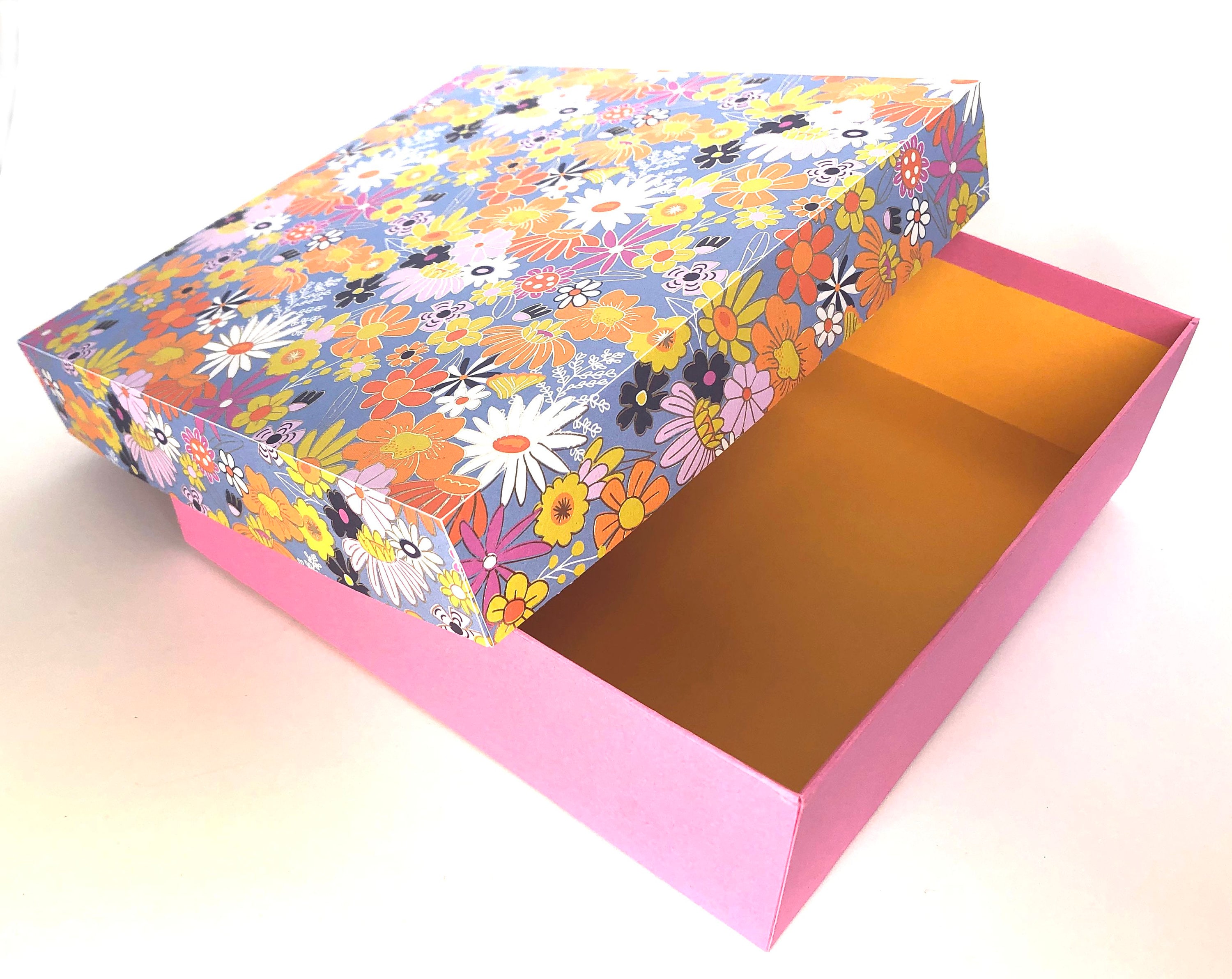 Square box. Use 2 sheets of 12 x 12 paper. Cut files for | Etsy