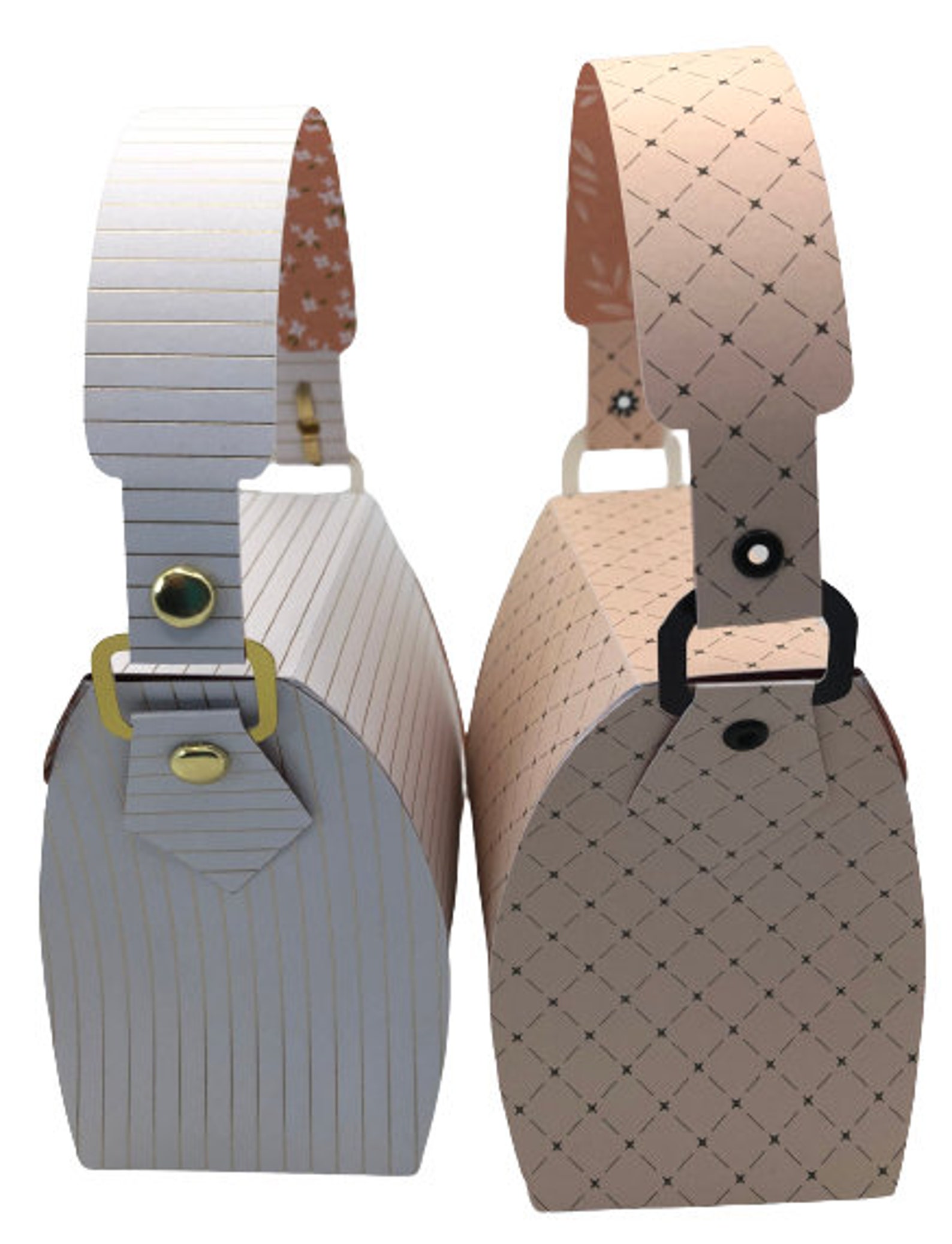 Elegant Paper Handbag With Rounded Sides. Cut Files Are in SVG Format ...