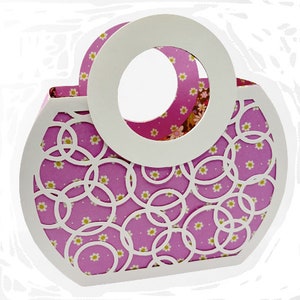 Rounded Paper Handbag With Round Handles. Three Styles. Cut Files Are ...