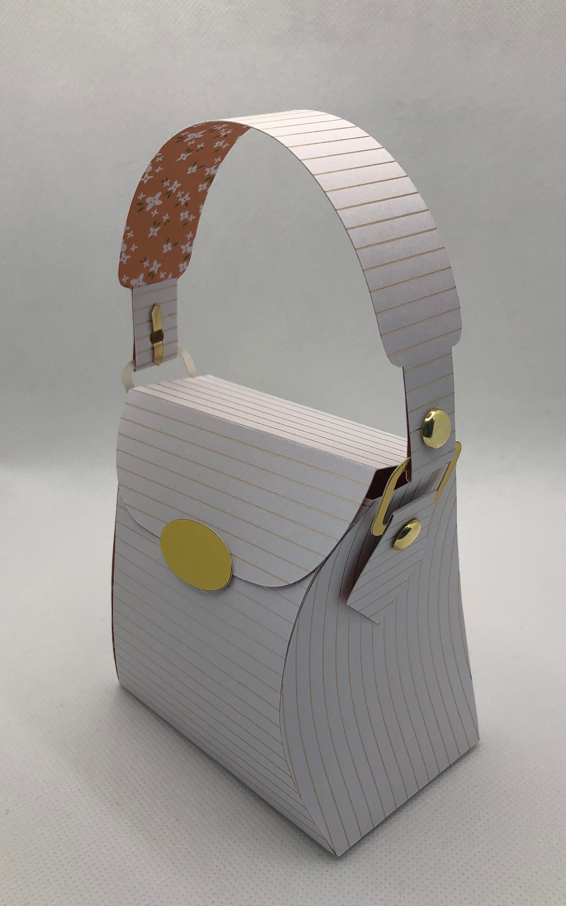 Elegant Paper Handbag With Rounded Sides. Digital Cut Files - Etsy