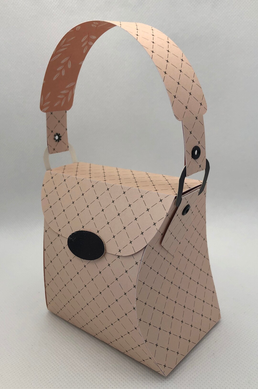 Elegant Paper Handbag With Rounded Sides. Digital Cut Files - Etsy