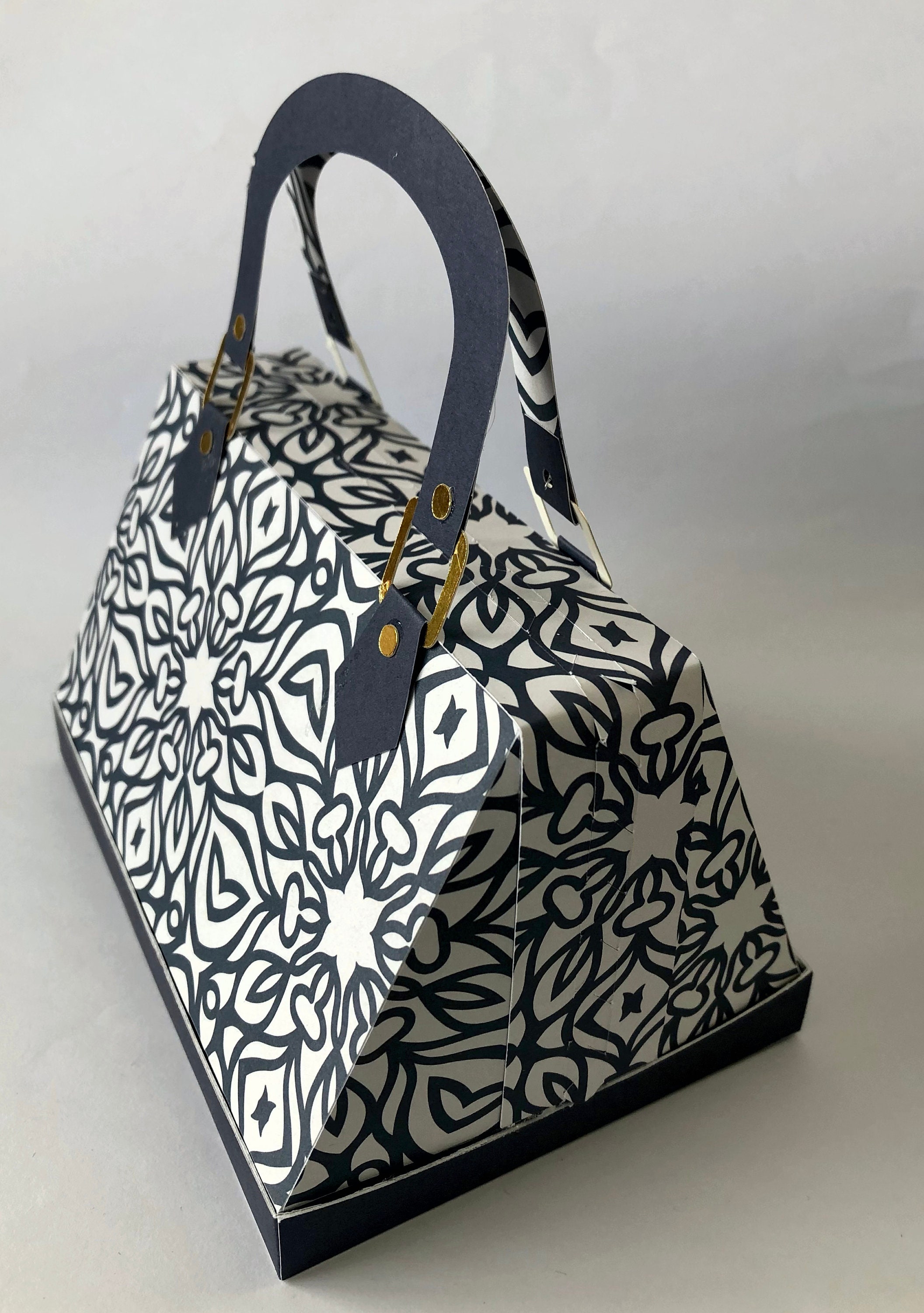 Paper Handbag With Tear Strip Opening. Digital Cut Files for - Etsy