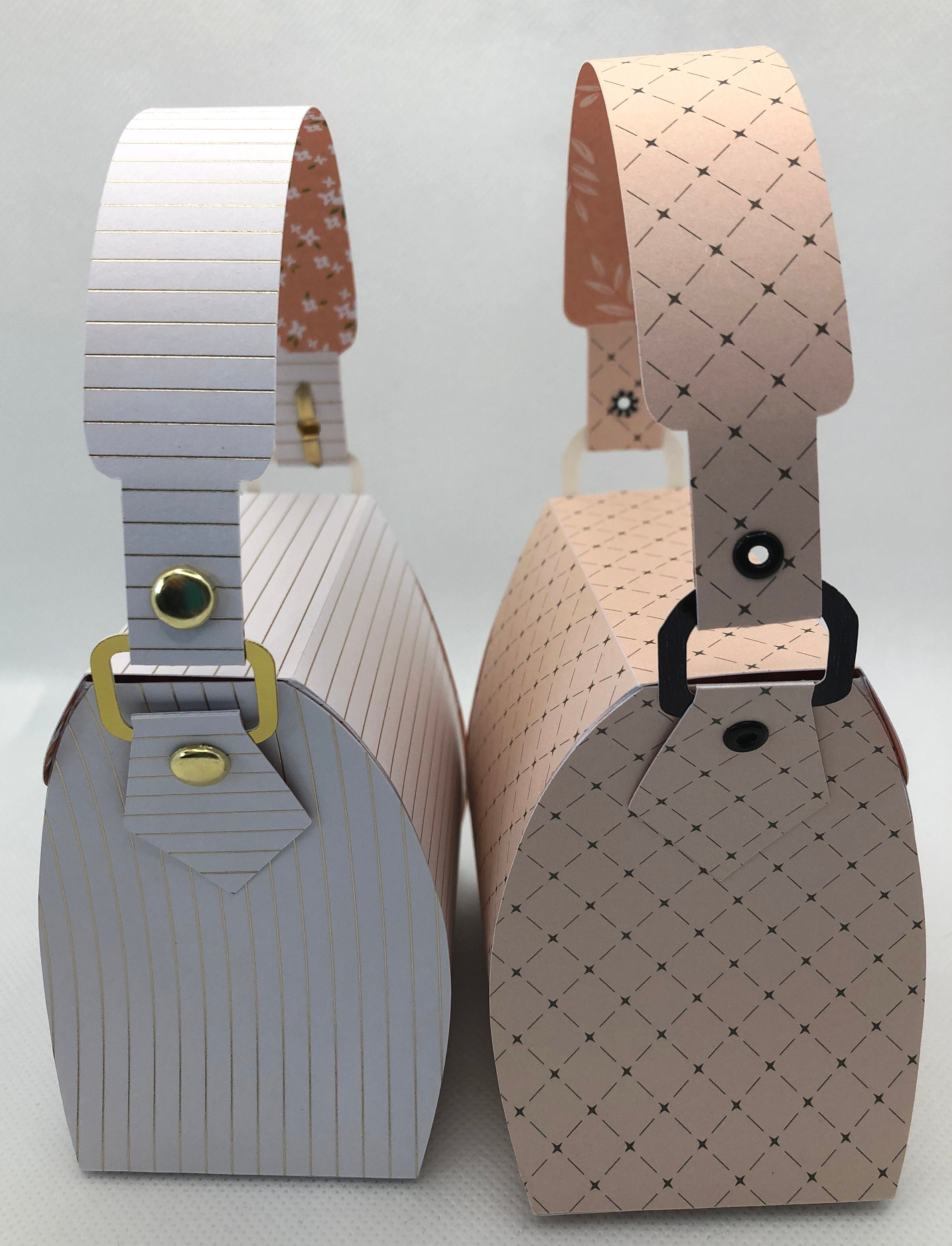 Elegant Paper Handbag With Rounded Sides. Digital Cut Files - Etsy