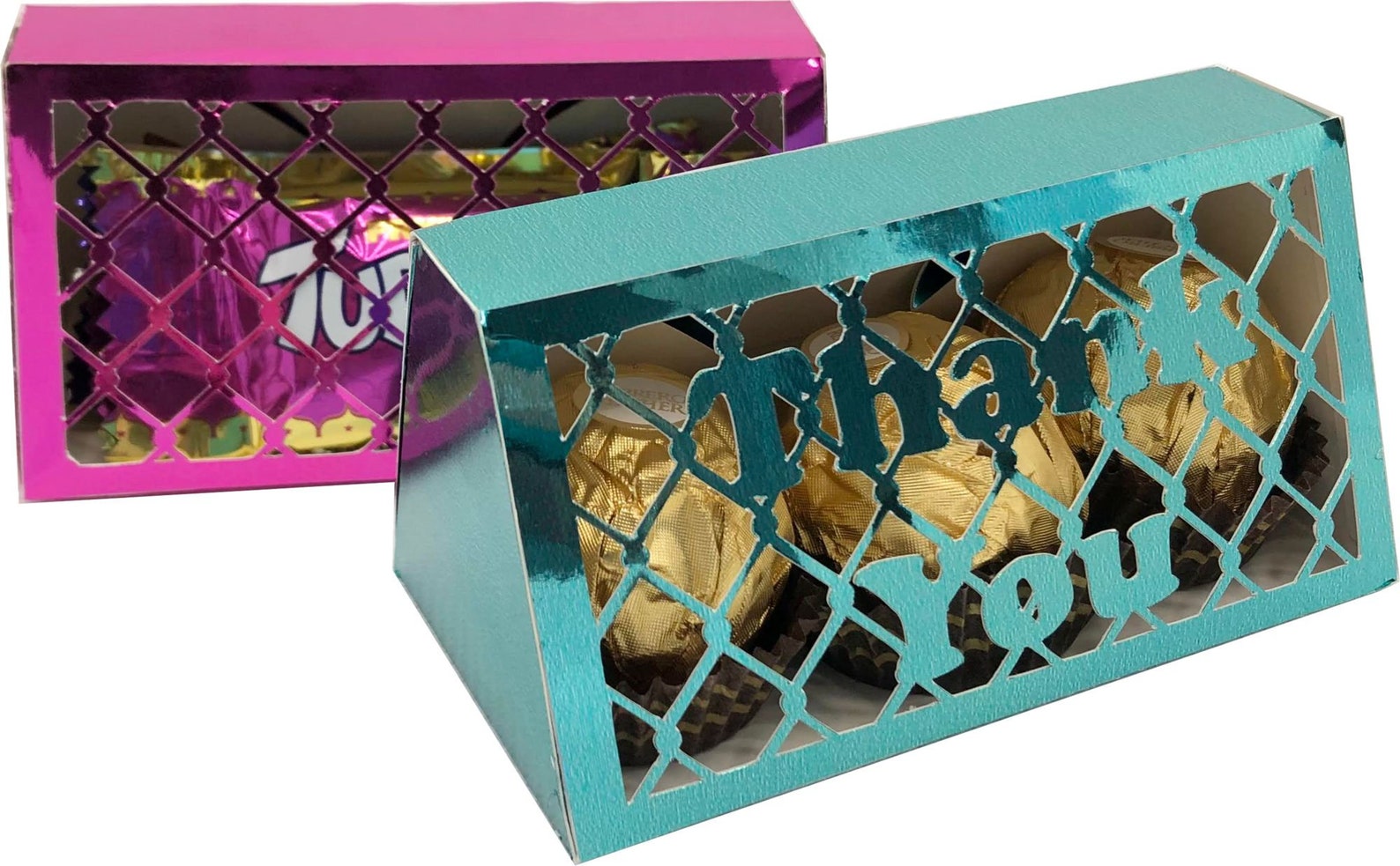 Treat Box for Ferrero Rocher or Small Candy. Silhouette and - Etsy