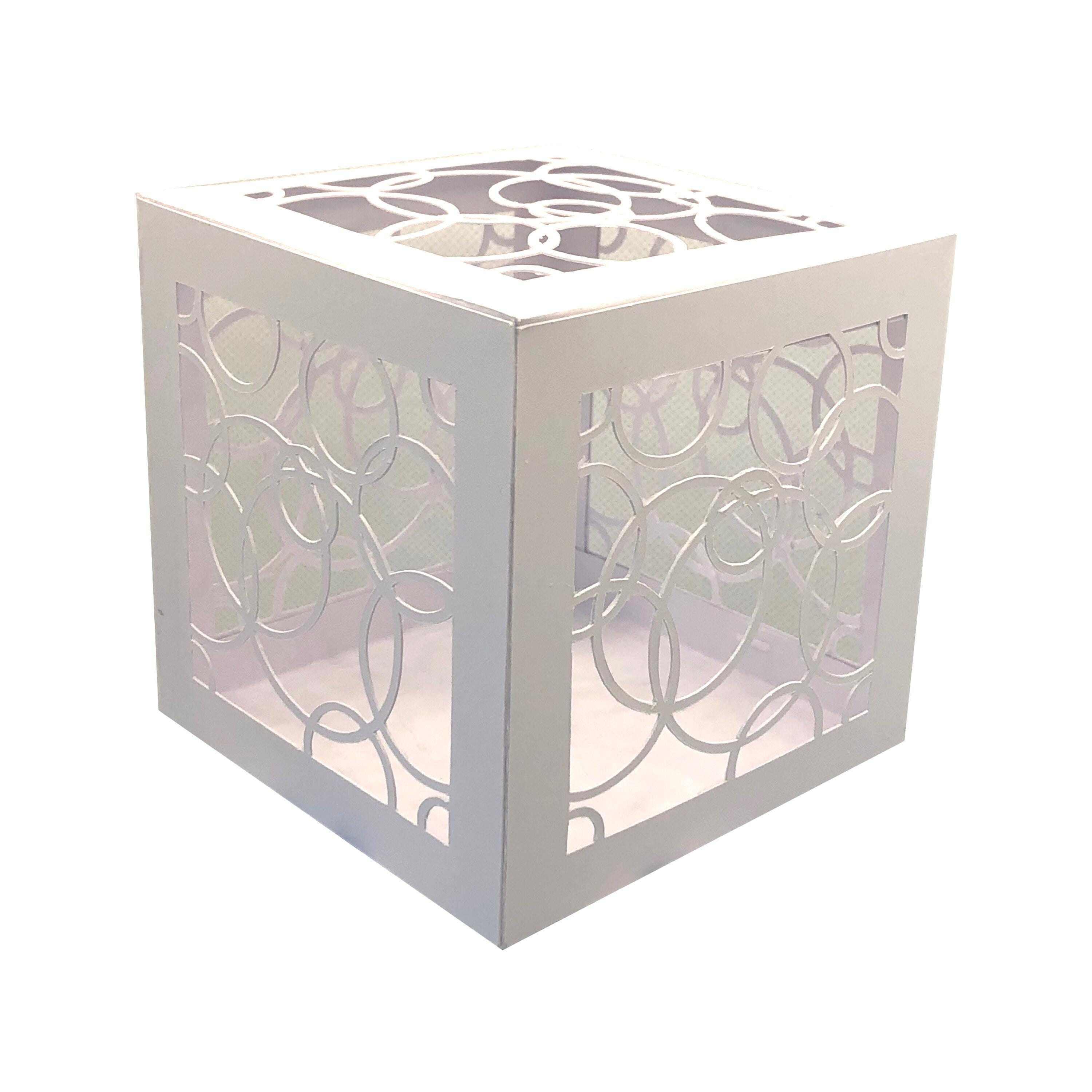 Circle Cutout Square Box SVG: DIY Gift Box Template (digital Download ...