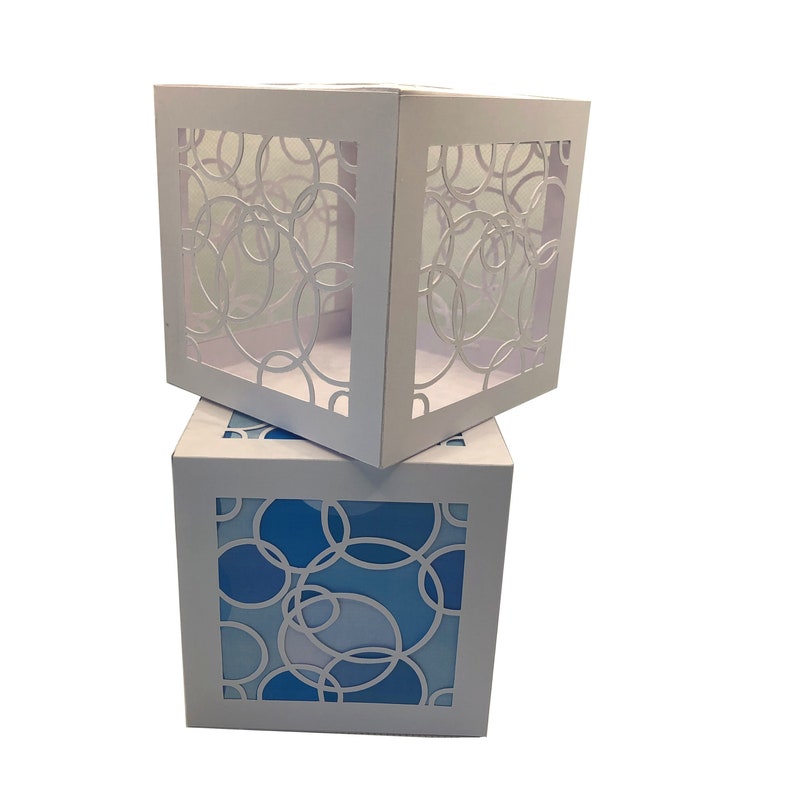 Circle Cutout Square Box SVG: DIY Gift Box Template (digital Download ...