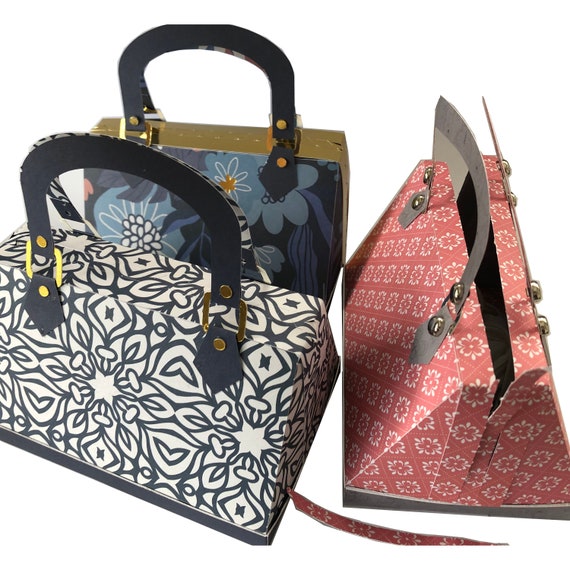 Paper Handbag With Tear Strip Opening. Digital Cut Files for - Etsy