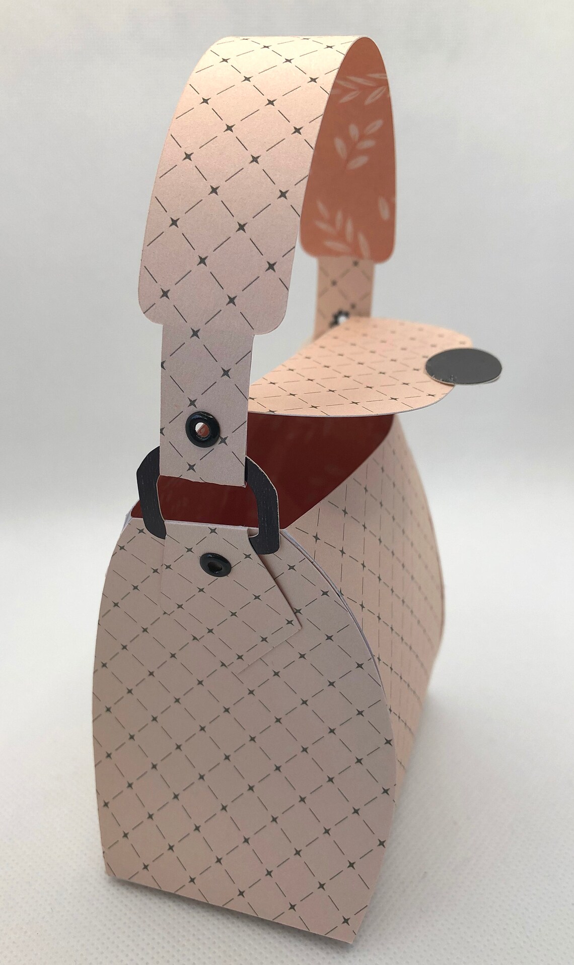 Elegant Paper Handbag With Rounded Sides. Digital Cut Files - Etsy