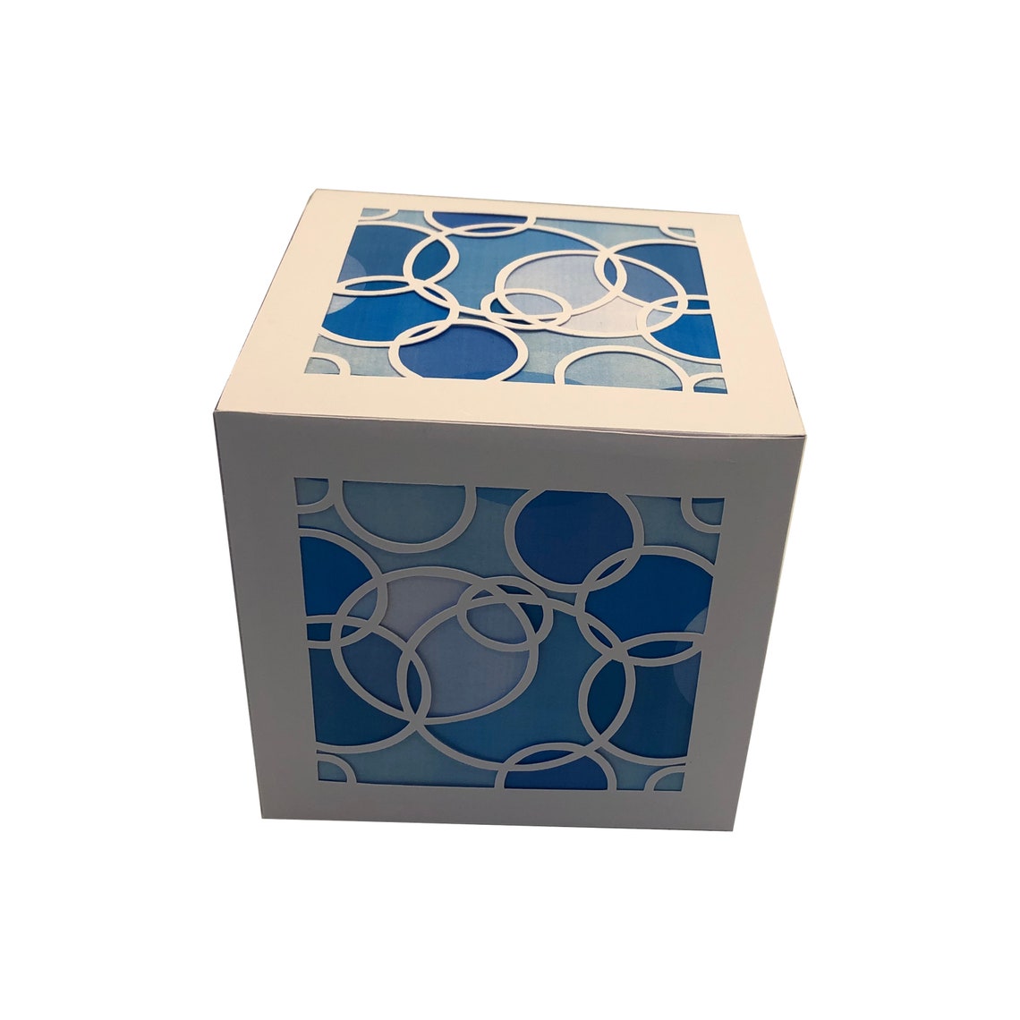 Circle Cutout Square Box SVG: DIY Gift Box Template (digital Download ...