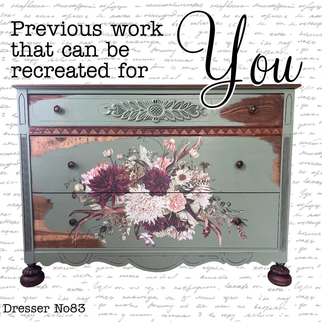Example of Previous Work. Dressers Are 900 + Delivery | Painted Vintage ...