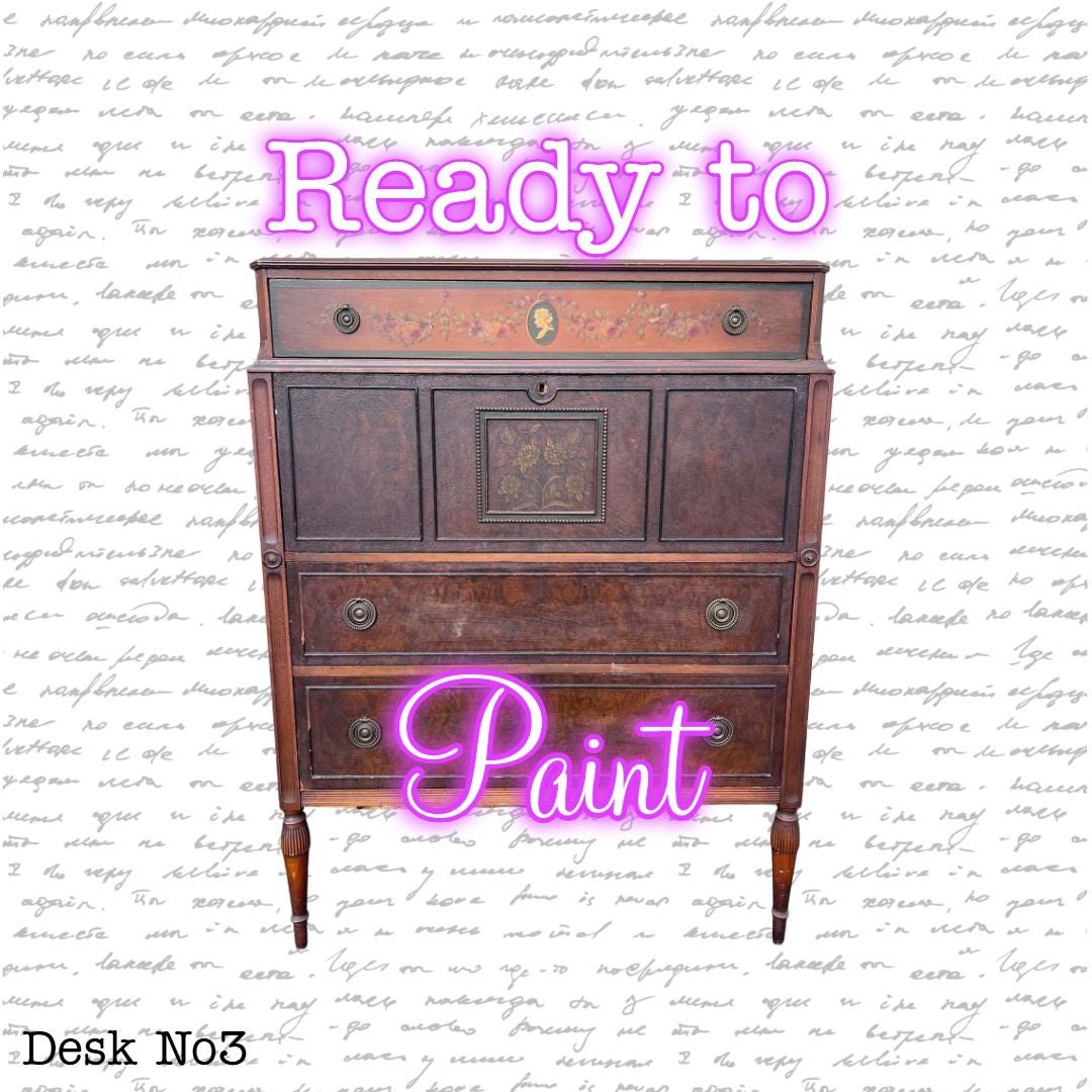 Ready to Paint Secretary Desk Painted Desk Antique Desk - Etsy