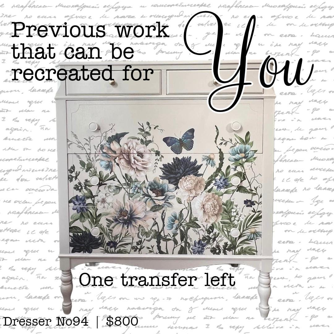 Example of Previous Work. Dressers Are 900 + Delivery | Painted Vintage ...