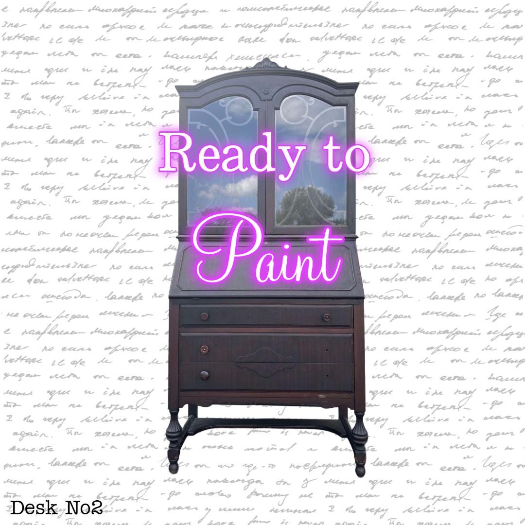 Ready to Paint Secretary Desk Painted Desk Antique Desk - Etsy