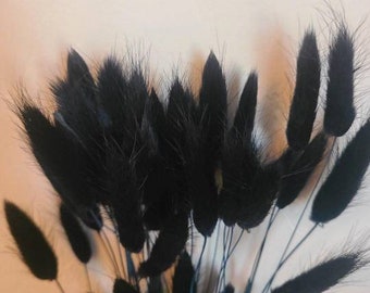 Bunny Tail Black - Etsy