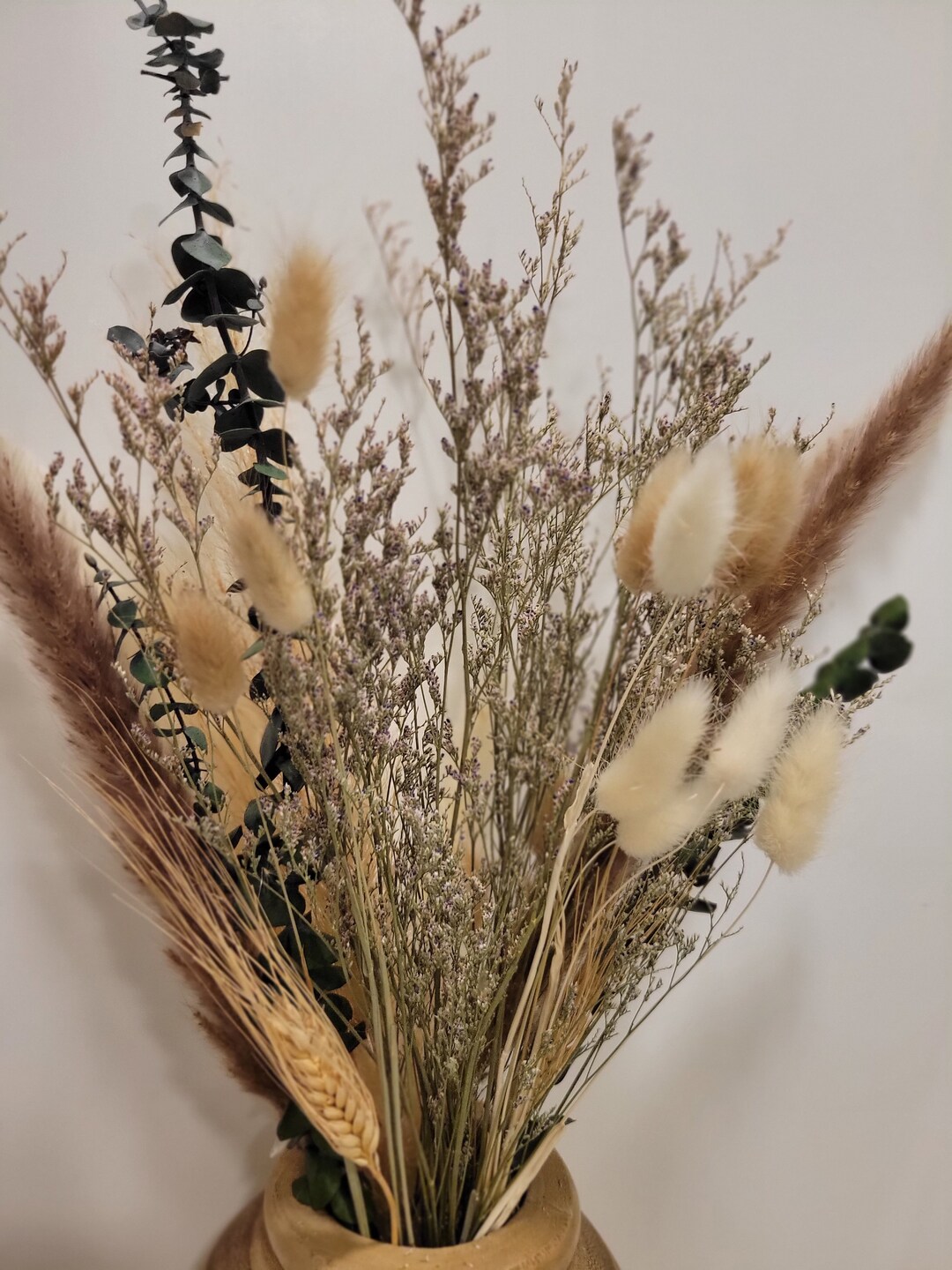 Mini Boho Neutral Bouquet Dried Flowers Pampas Bridal - Etsy