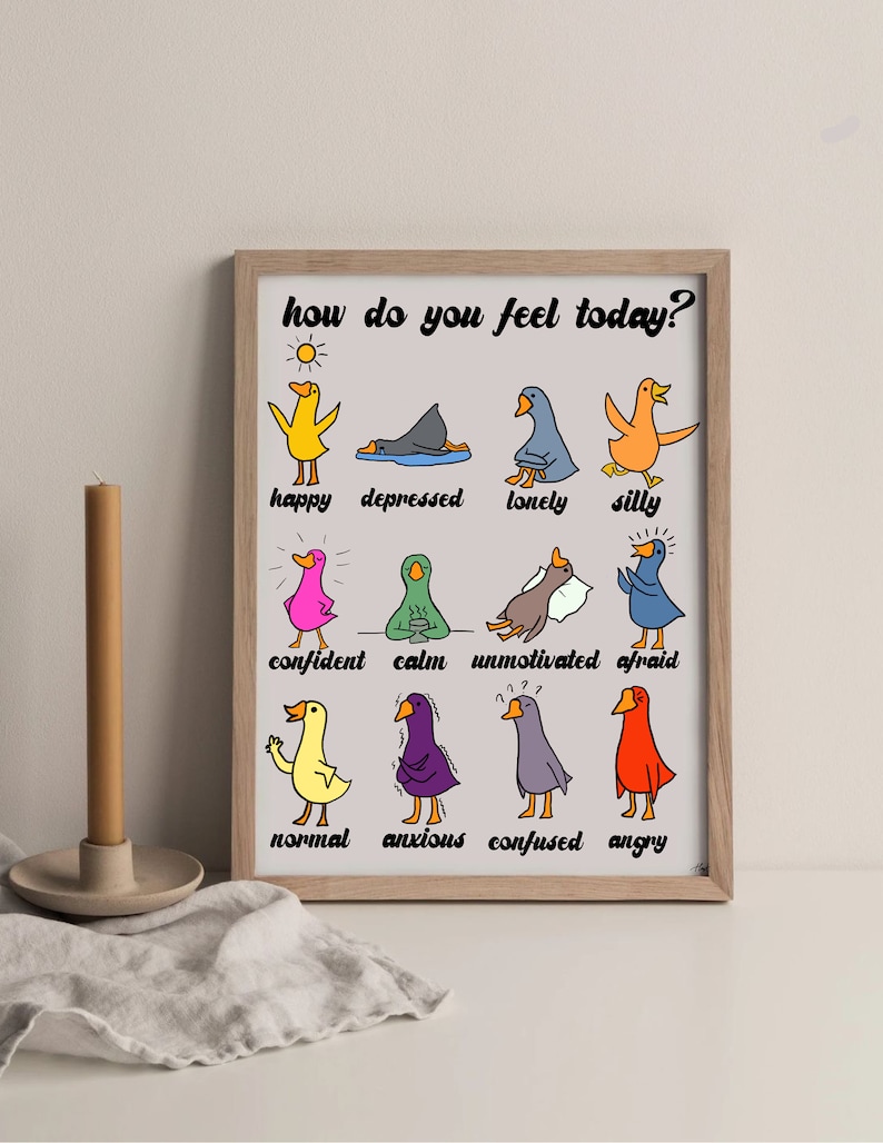 Ducks Feelings Chart - Etsy